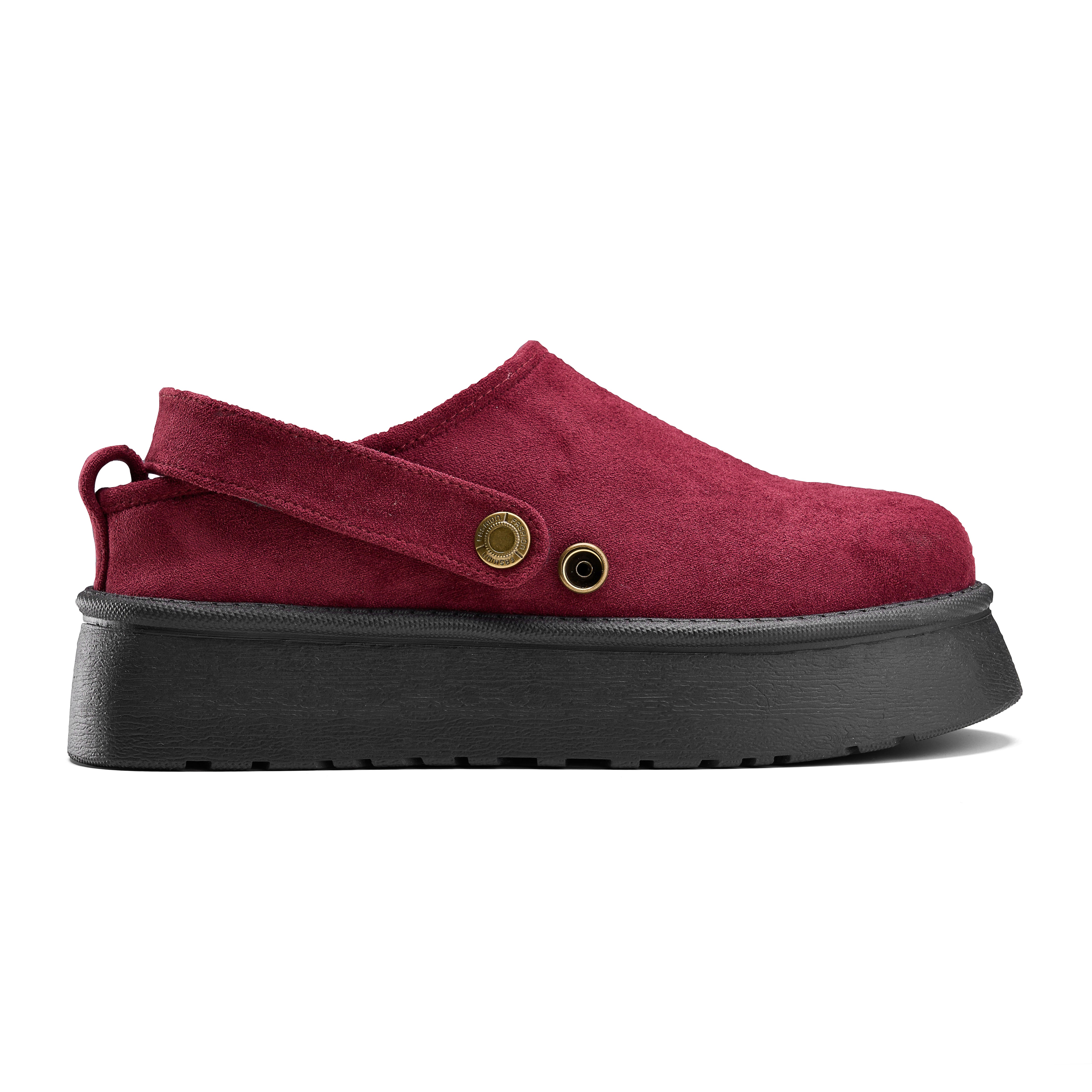 Chunky Sole High-Cut Clogs - Maroon – GOGO